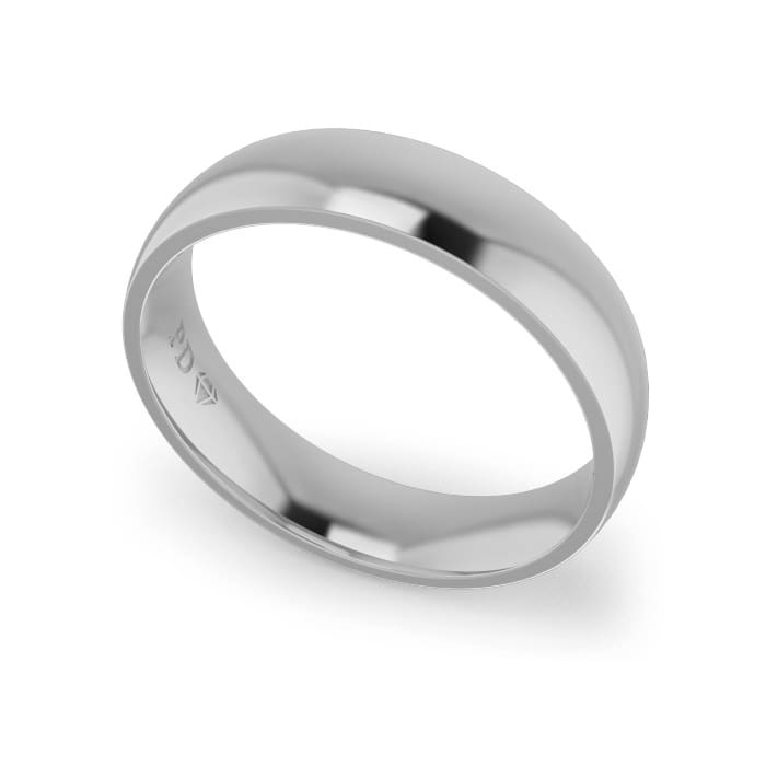 Platinum Gents Quarter Round Wedding Ring