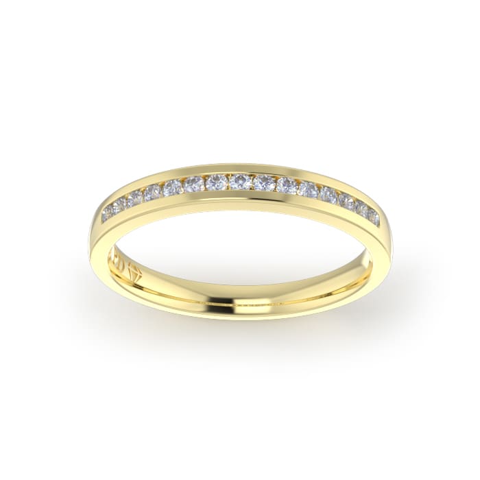 Yellow Gold Channel set Diamond Wedding Ring