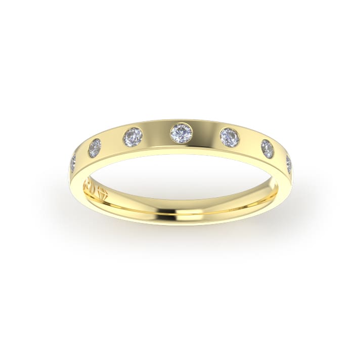 Shot set Diamond Wedding Ring - YG
